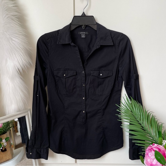 Amisu | Tops | Amisu Black Shirt | Poshmark